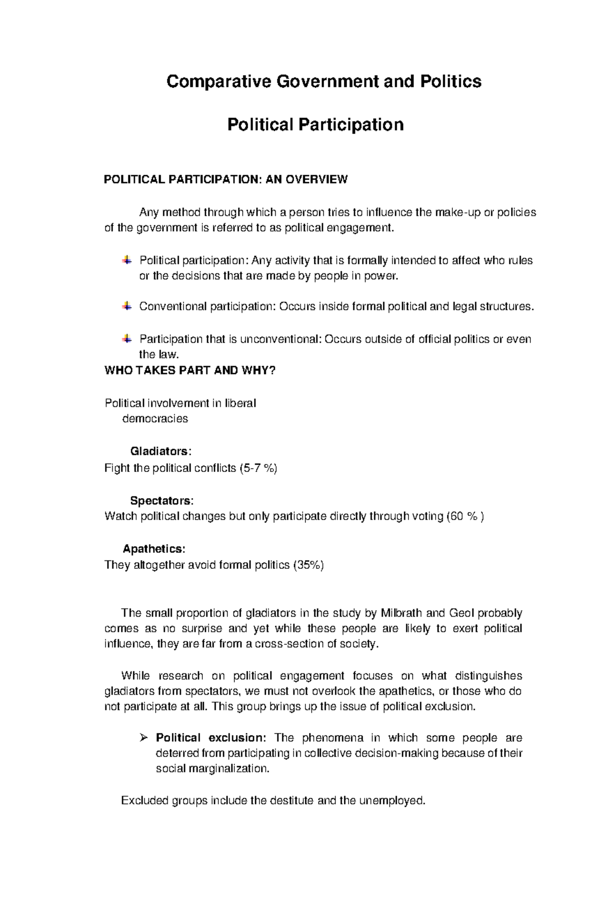 Comparative Government and Politics, Political Participation ...