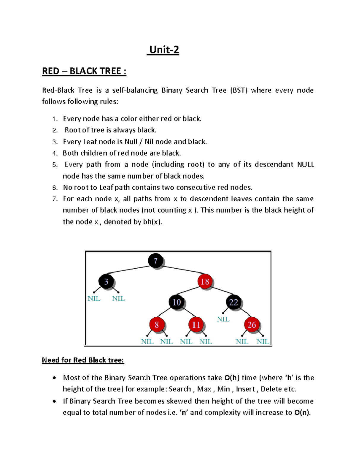 202004 061919579981 anshu singh engg Red black tree - Unit- RED – BLACK TREE : Red-Black Tree is ...