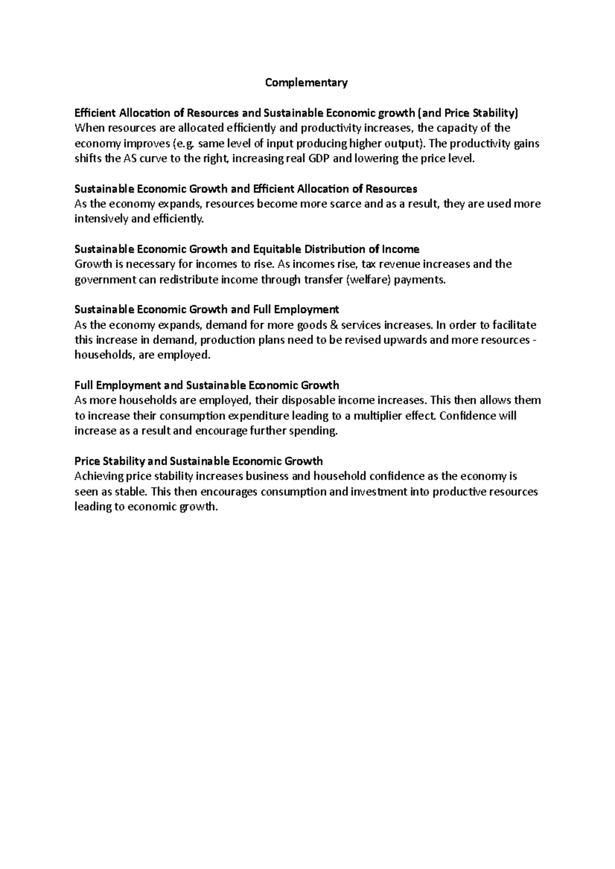 Conflicts and compliments - Complementary Efficient Allocation of ...