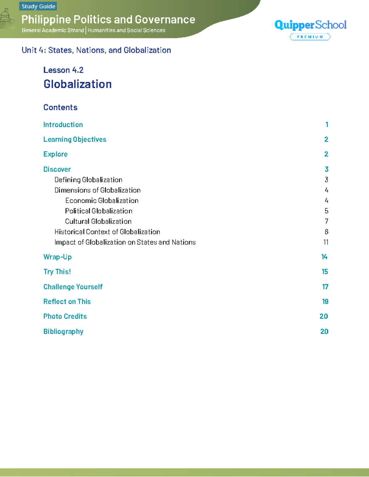 PPG 11 12 Q1 0402 SG - Phil Politics and Governance - Globalization ...