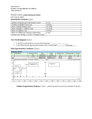 CHEM 110L - Experiment 4 Kinetics at Work - Experiment 4 Kinetics at ...