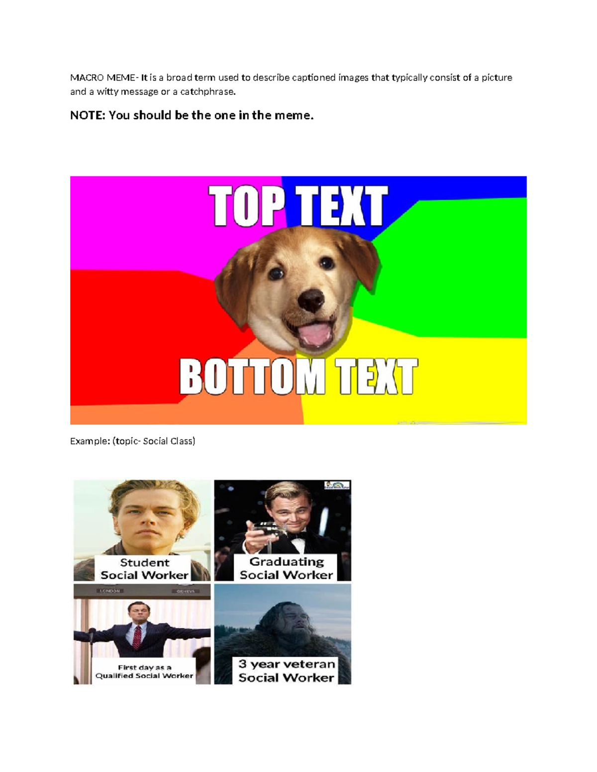 Macro-MEME-sample - Philippine Popular Culture - MACRO MEME- It is a ...