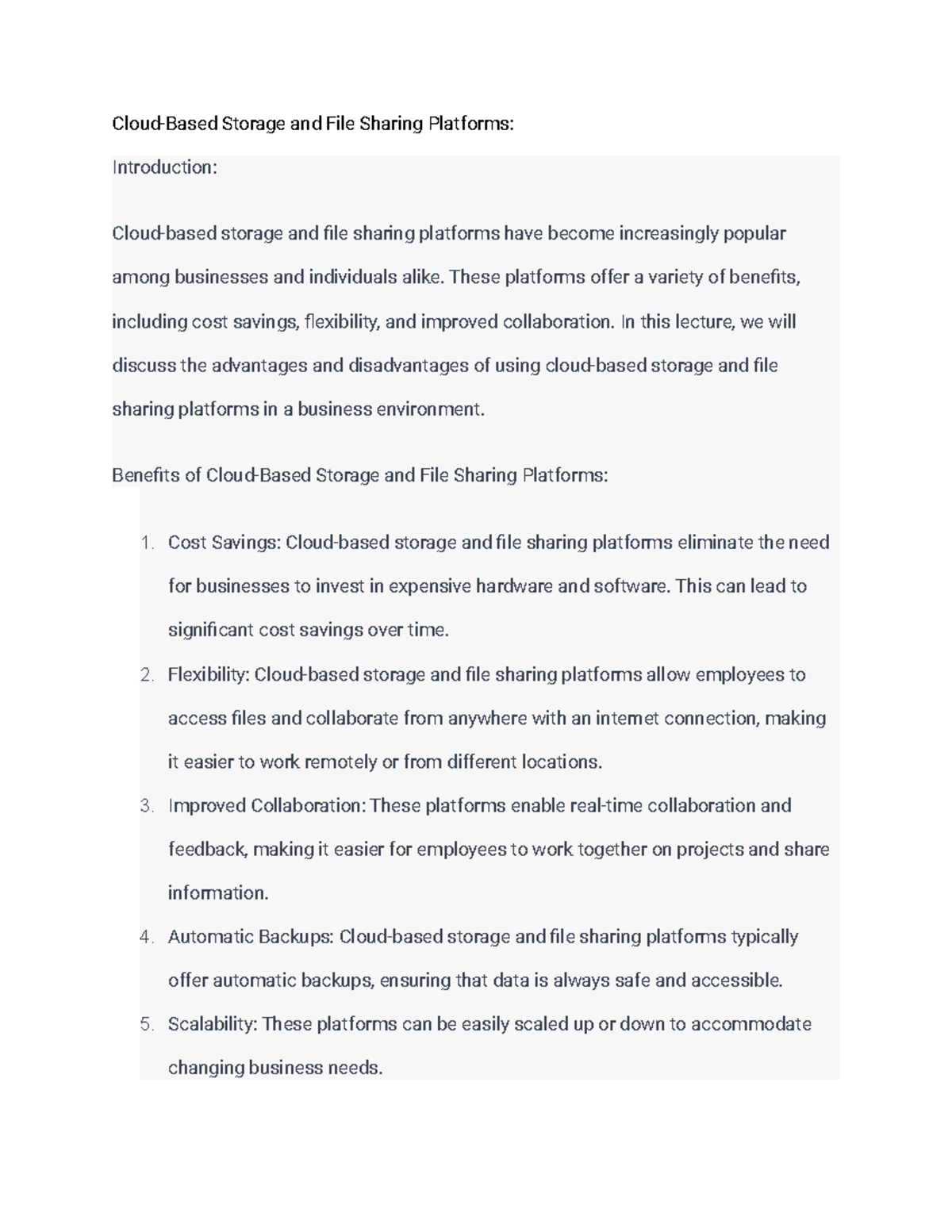 Cloud-Based Storage and File Sharing Platforms - Cloud-Based Storage ...