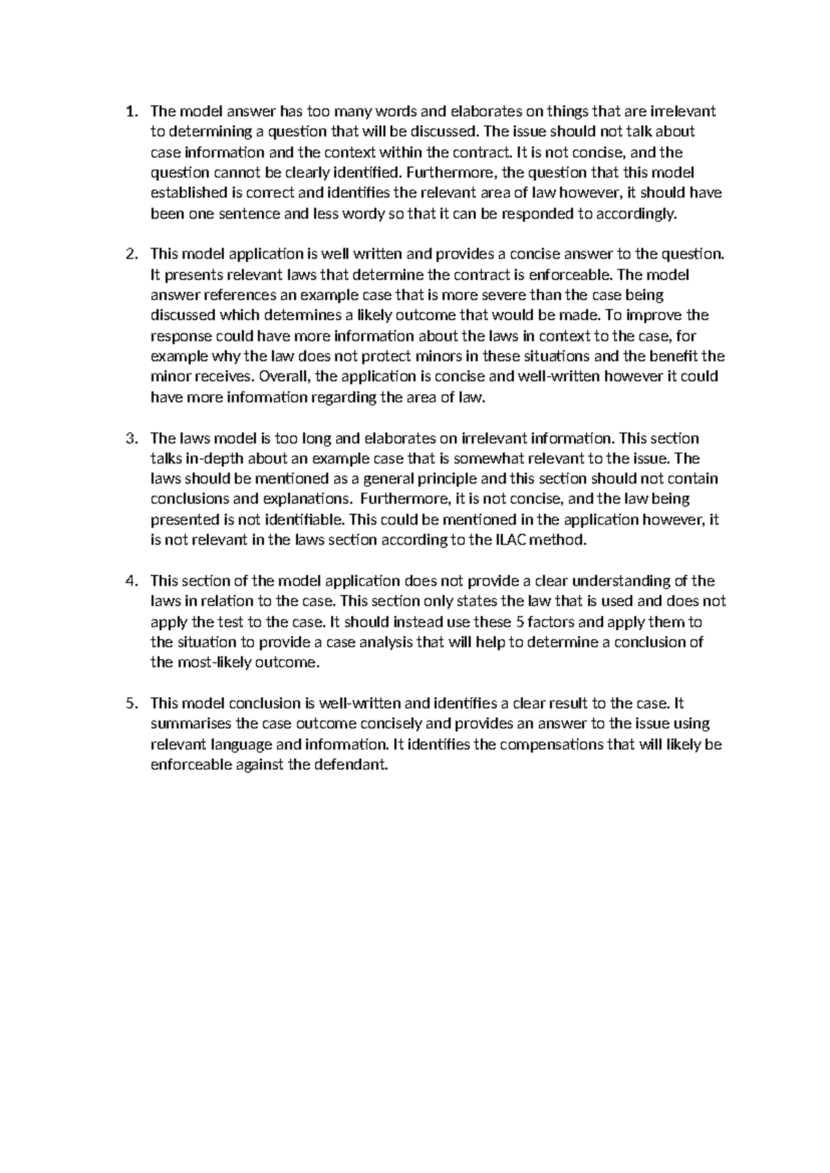 Answer analysis problem set - The model answer has too many words and ...