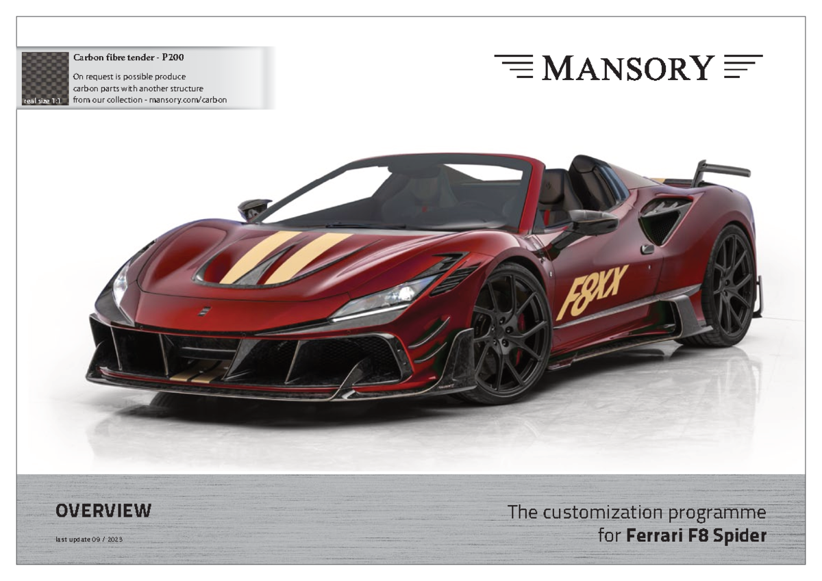 Ferrari F8 spider overview - OVERVIEW The customization programme last ...