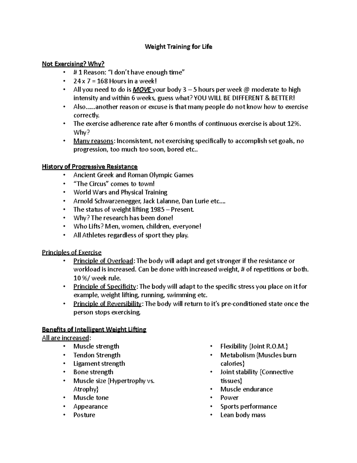 Weight Training Notes Weight Training For Life Not Exercising Why weight-training-notes-weight-training-for-life-not-exercising-why