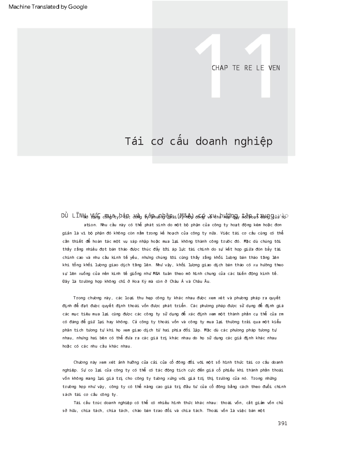 Chap11 - DỊCH - CHAP TE RE LE VEN 391 ation. Nhu cầu này có thể phát sinh do một bộ phận của ...