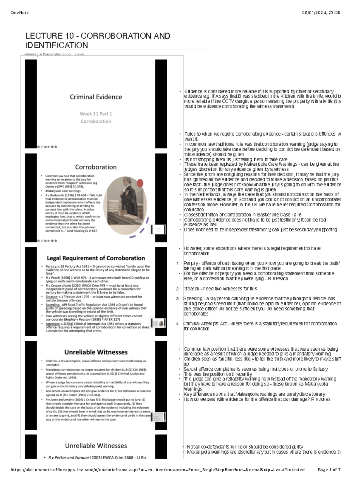 Corroboration AND Identification - LECTURE 10 - CORROBORATION AND ...