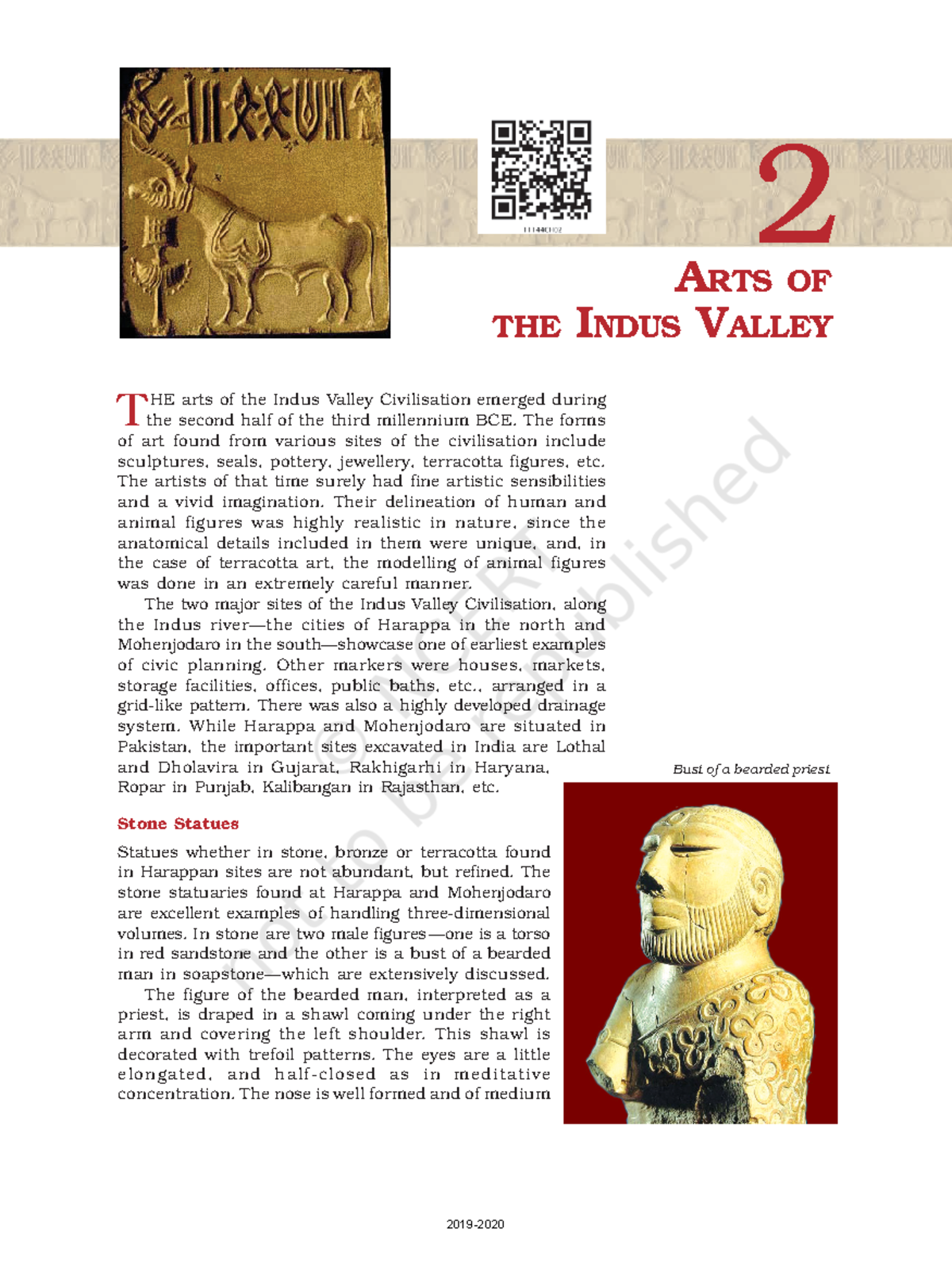 Class 11 Fine Art 2. Arts Of The Indus Valley - T HE arts of the Indus ...