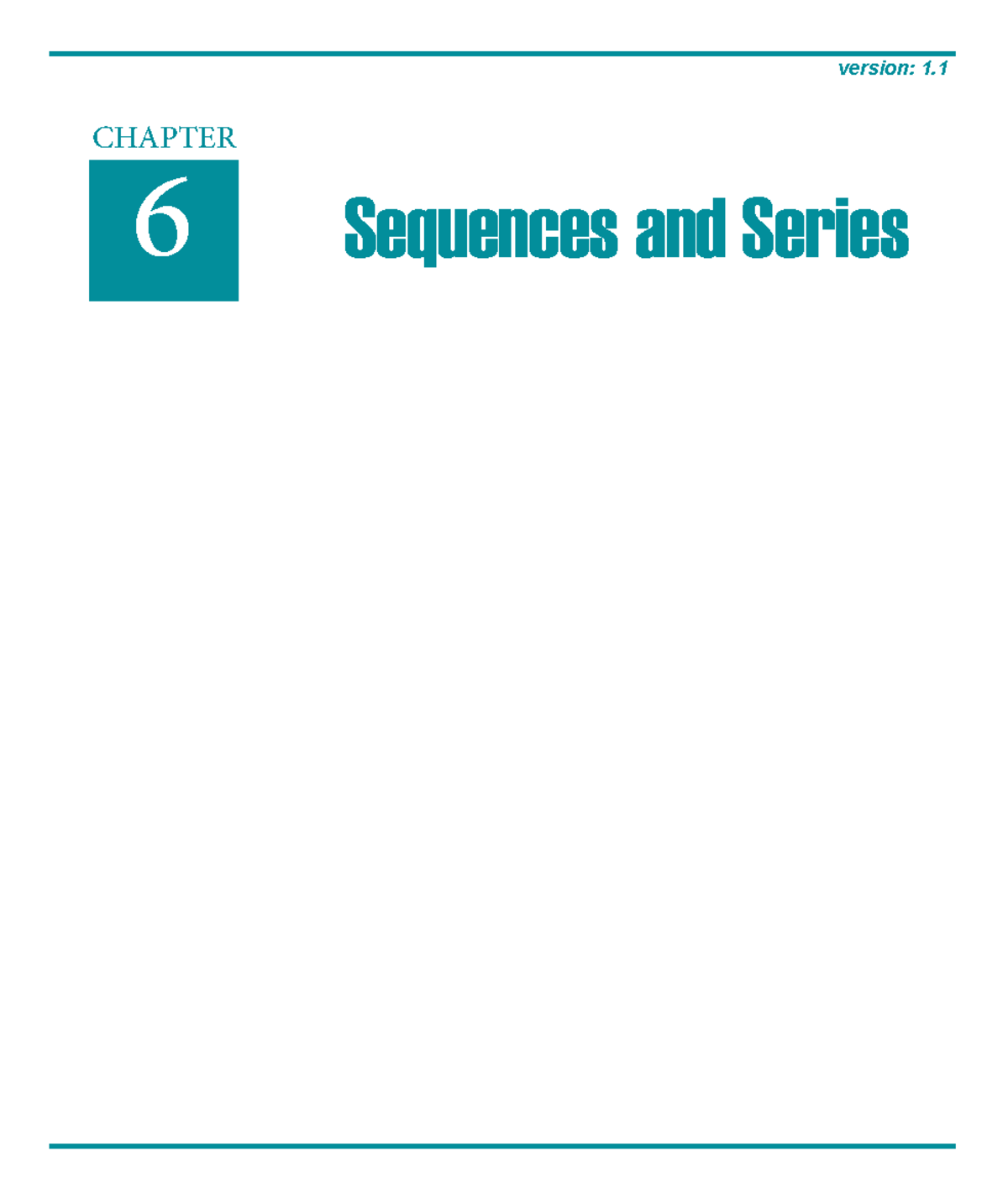 Mathchapter 6 - Room - CHAPTER 6 Sequences and Series version: 1 ...