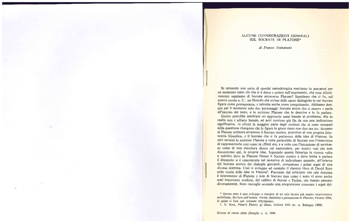 Alcune considerazioni generali sul Socra - Storia Della Filosofia 3 ...