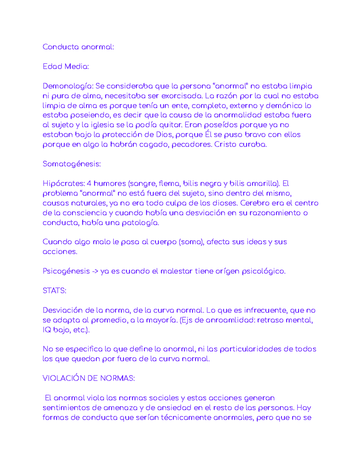 Clínica Primer corte - Conducta anormal: Edad Media: Demonología: Se ...