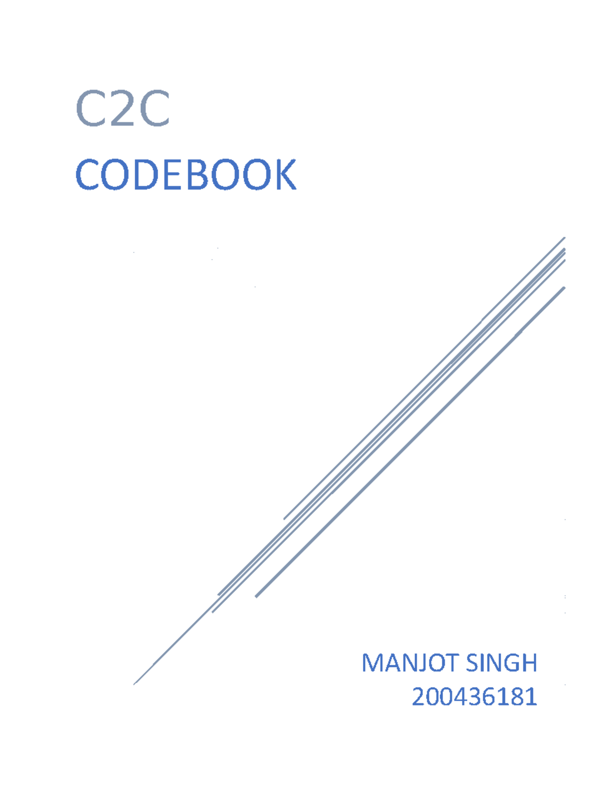 C2C Codebook - Help regarding assignments - C2C CODEBOOK MANJOT SINGH ...