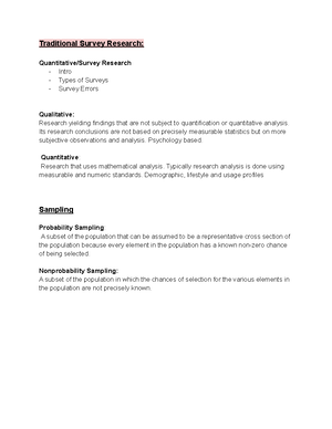 AC272 Research Methods Chapter 2 Notes - .Problem Definition ...