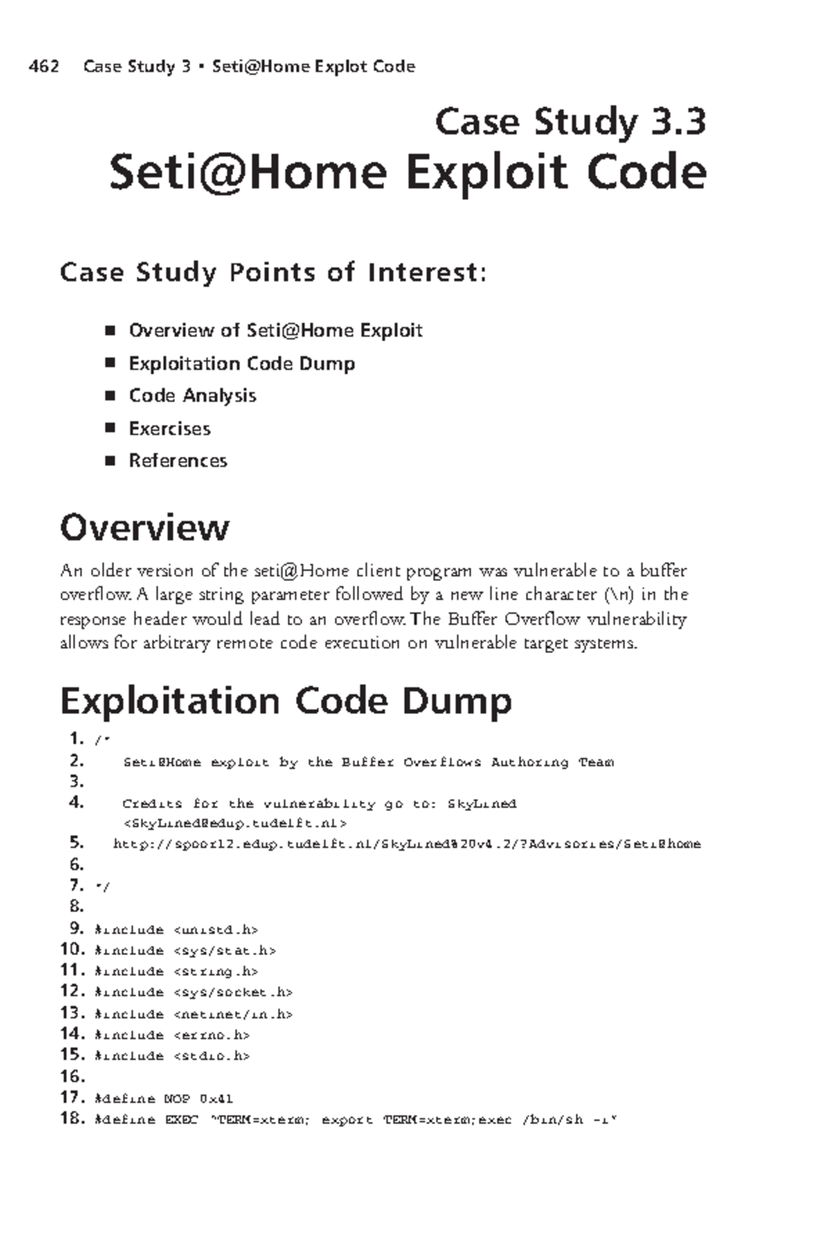 Case Study 3.3 - Seti@Home Exploit Code - 462 Case Study 3 • Seti@Home Explot Code Case Study 3 ...