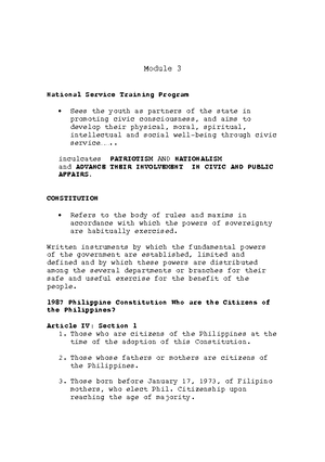 NSTP 1 Prelim Examination WITH Answer - Tertiary Education Department ...