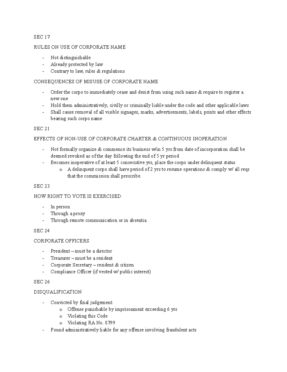 LAW ON CORPORATION SEC 17 RULES ON USE OF CORPORATE NAME Not law-on-corporation-sec-17-rules-on-use-of-corporate-name-not