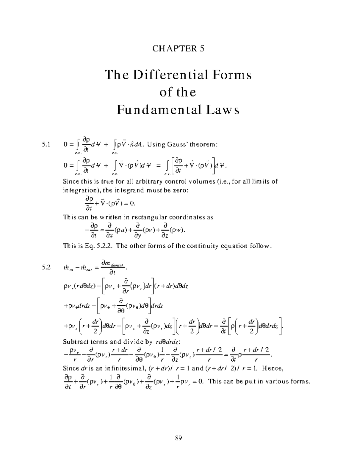Chapter 05 - GASFDGDFFGF - CHAPTER 5 The Differential Forms of the ...