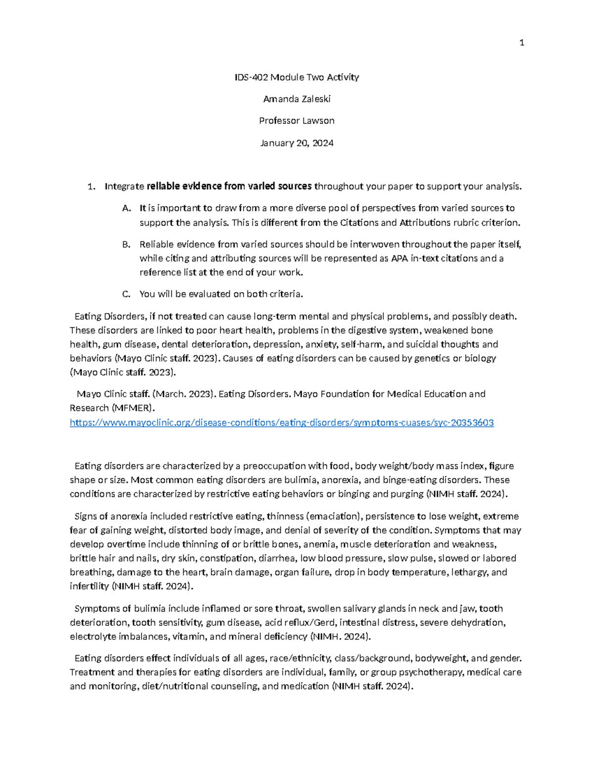 IDS 402 module 2 - pay attention to your sources - IDS-402 Module Two ...