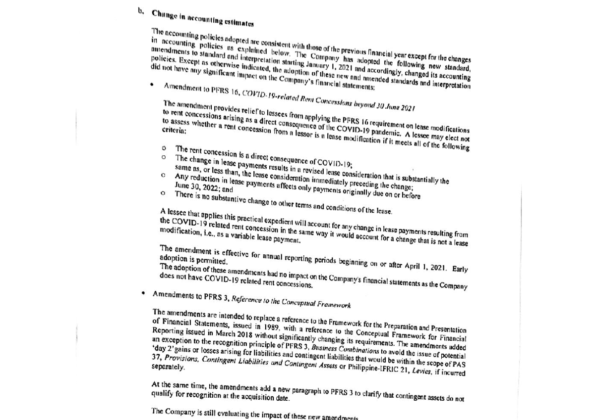 Document 29 - Change in acctng policies - Bachelor of Science in ...