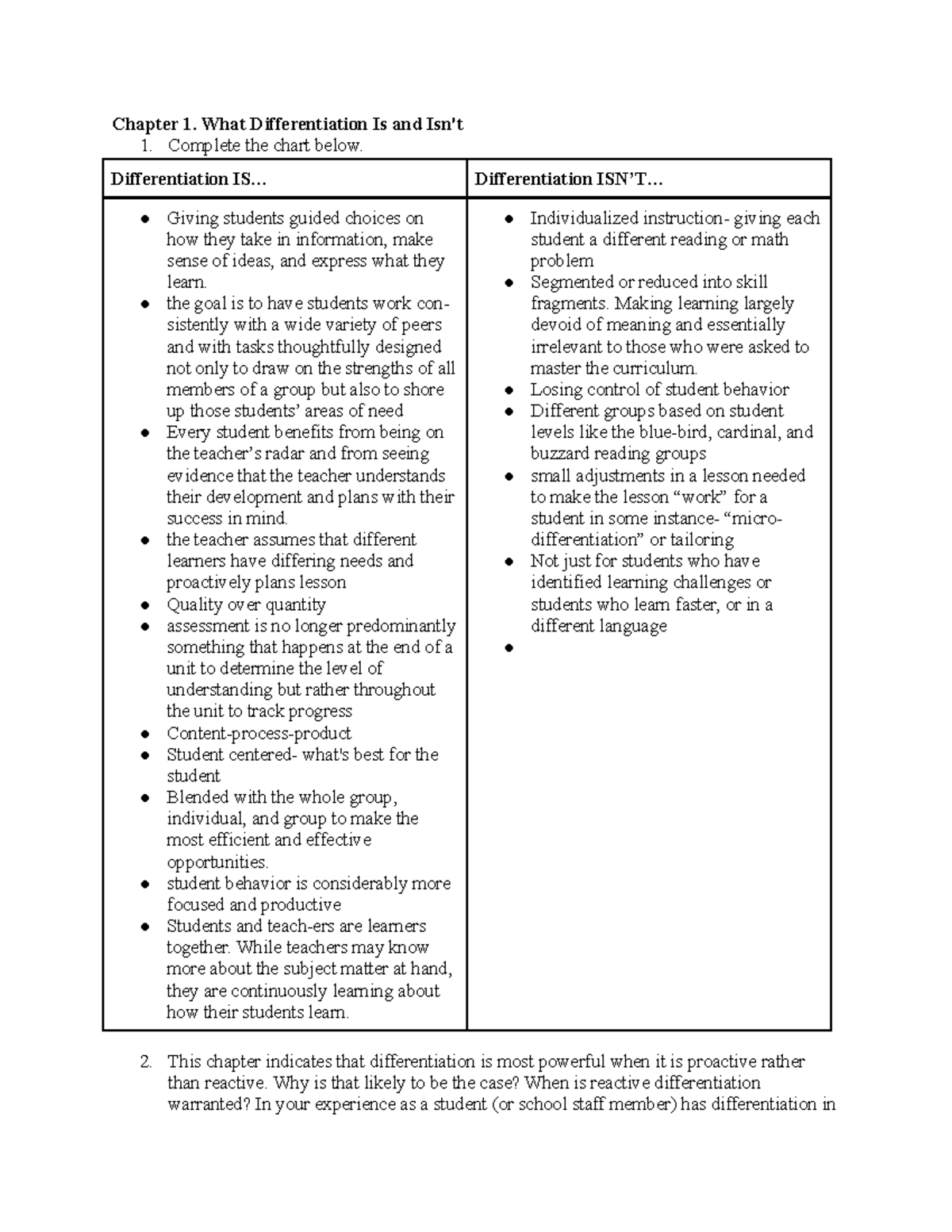 Chapter 1 notes EDSP 385 - Chapter 1. What Differentiation Is and Isn't ...