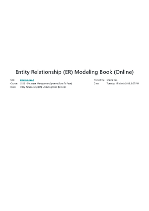Database Systems 12e by Carlos Coronel - Chapter 2: Data Models - Week 2 Exercise CHAPTER 2 ...