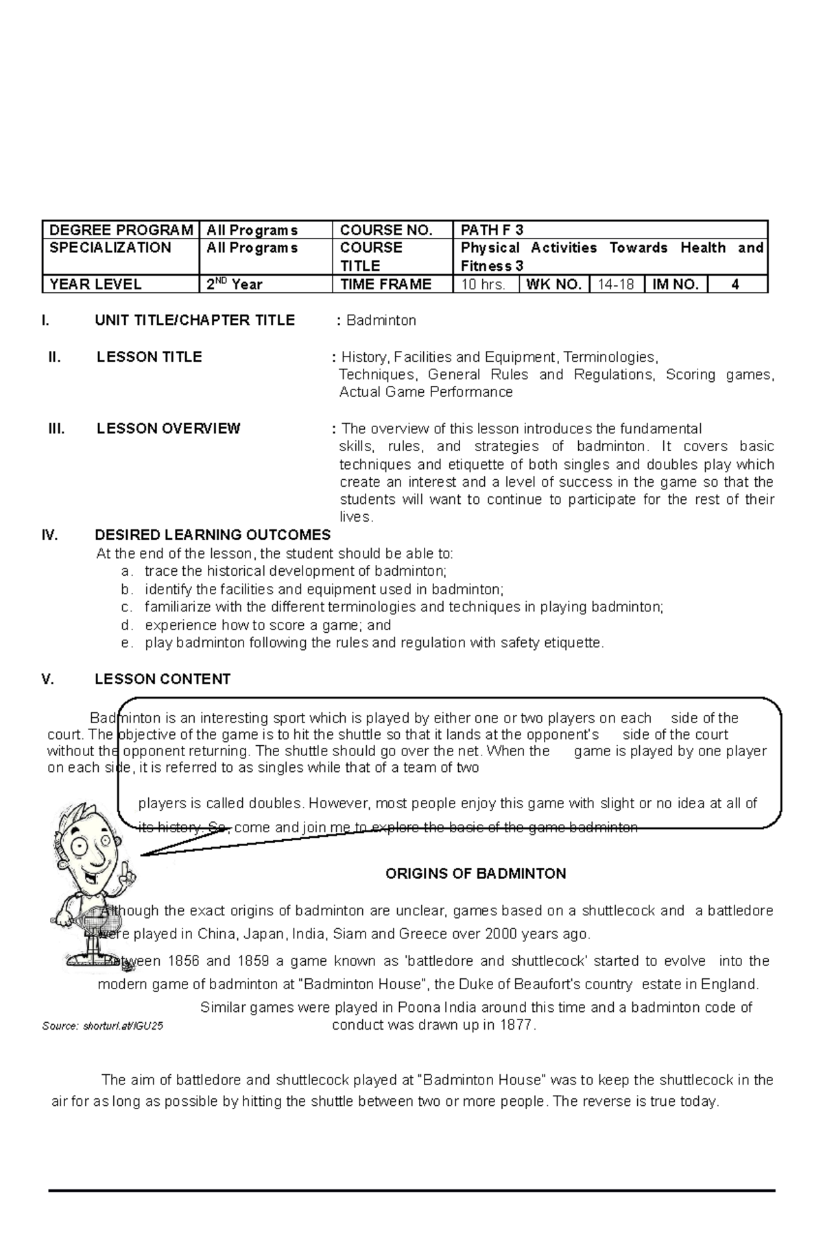 Module 4 PATH F 3 - PHYSICAL EDUCATION NOTES - DEGREE PROGRAM All ...