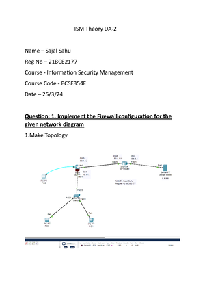 20BCE2847 ISM LAB DA 02 - NAME – ISHAAN REJRA REG NO – 20BCE COURSE TITLE – INFORMATION SECURITY ...