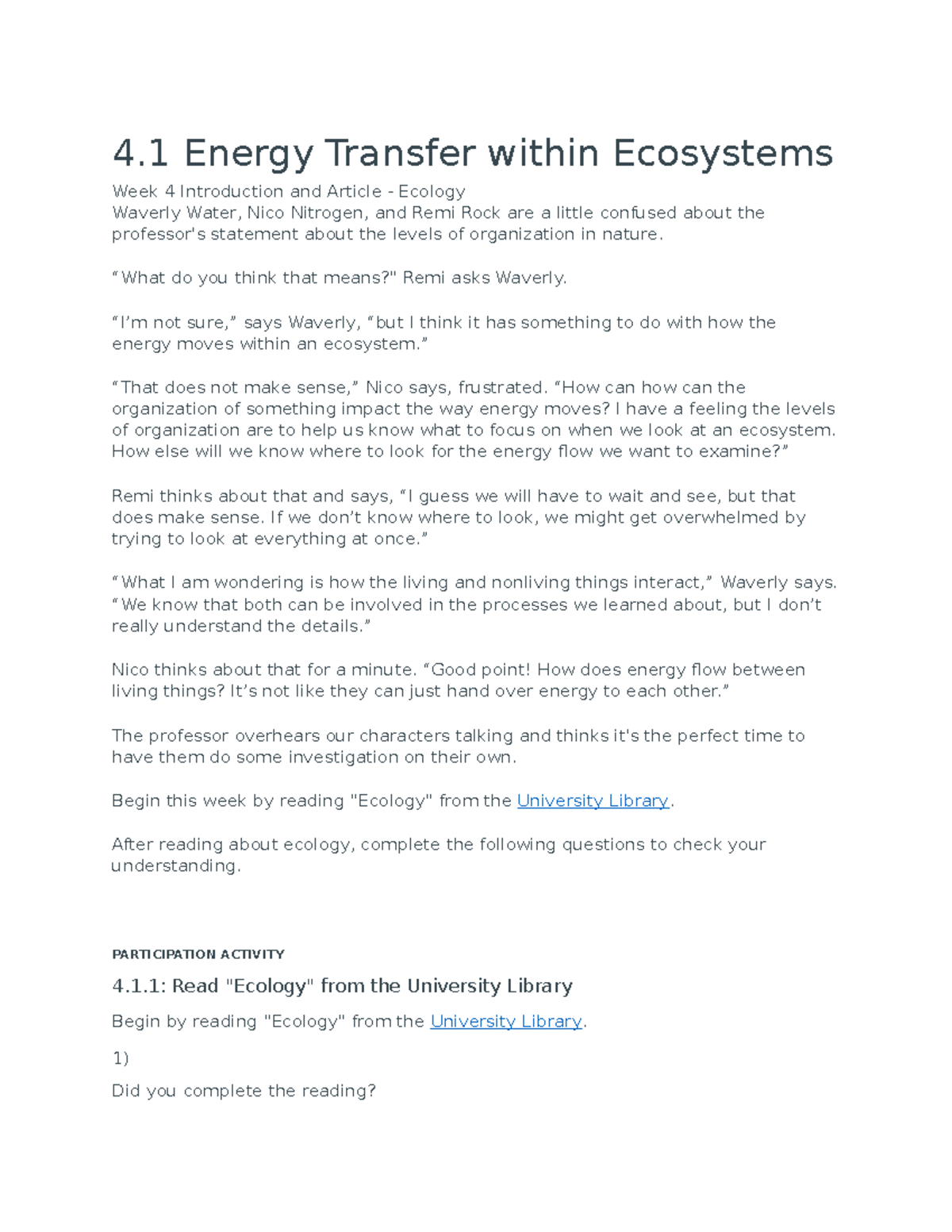 Assignment 4.1 energy transfers within ecosystems - 4 Energy Transfer ...