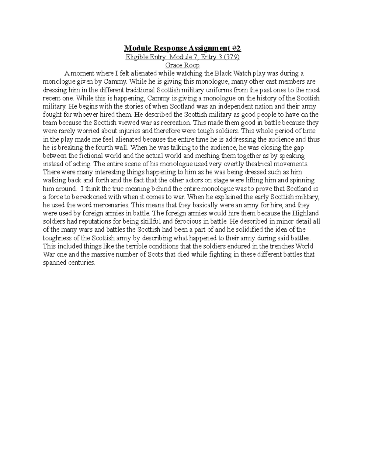 Module Response Assignment #2 - Module Response Assignment Eligible ...