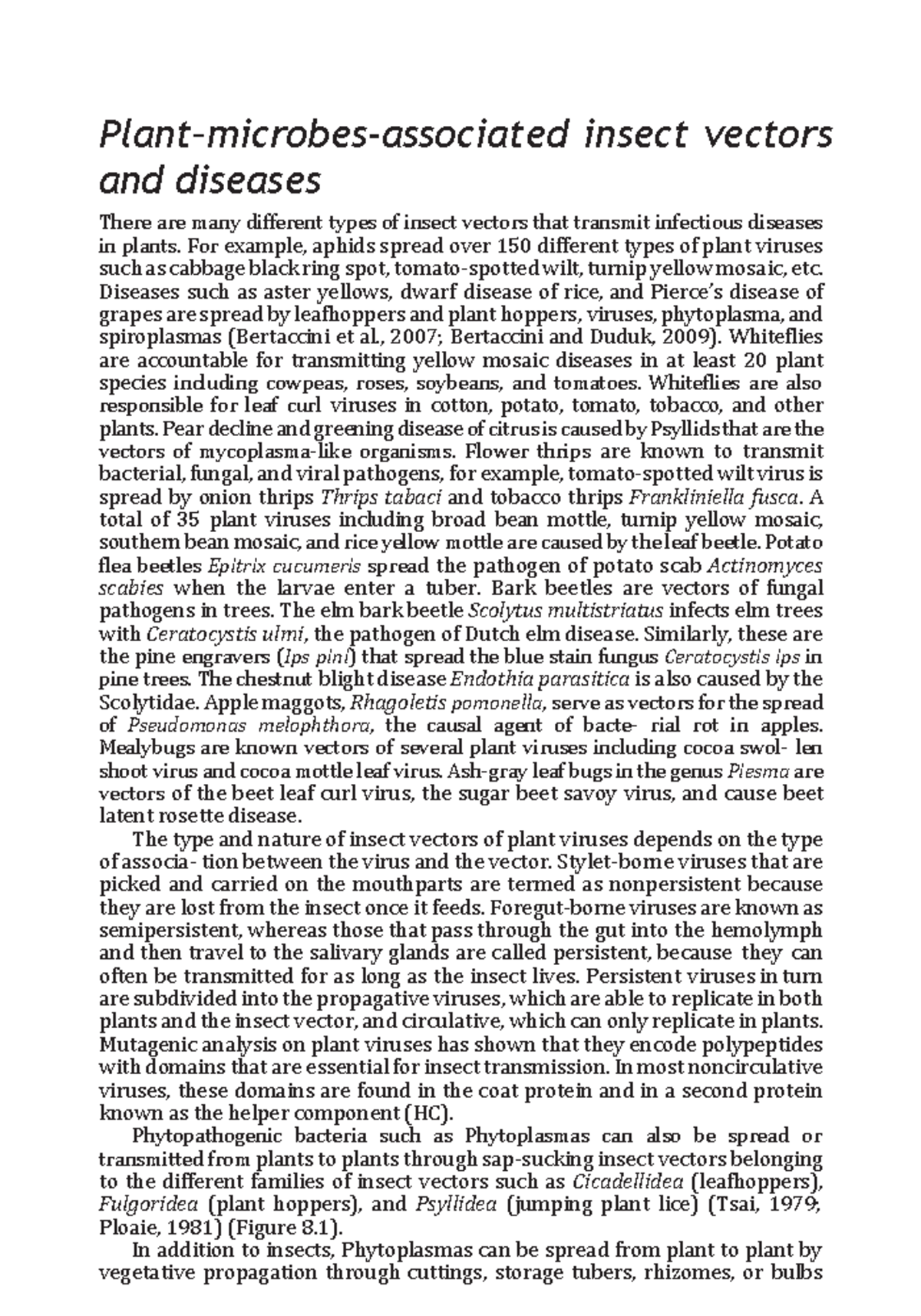 Plant–microbes-associated insect vectors and diseases - Plant–microbes-associated insect vectors ...