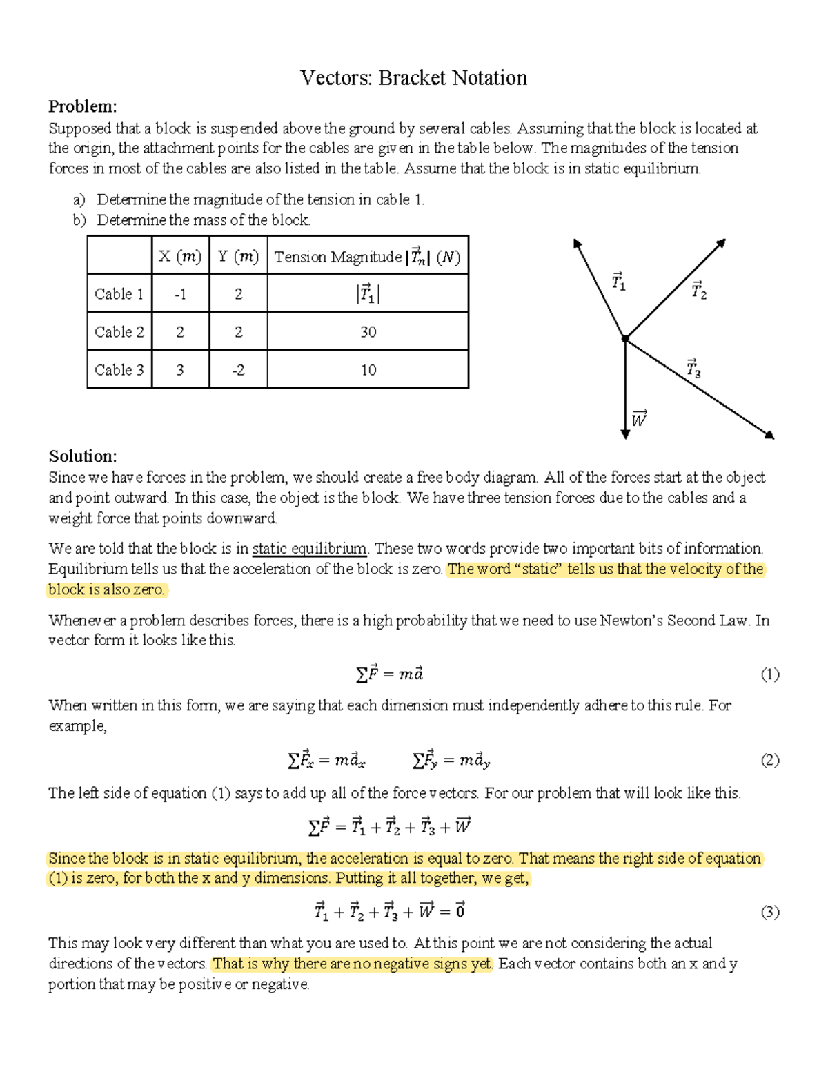 0 Vectors-2 Pre final - Vectors: Bracket Notation Problem: Supposed ...