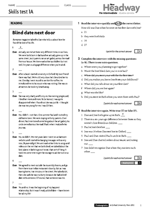 Hwy pre int stopcheck 1 - Headway Pre-Intermediate Teacher's Guide ...