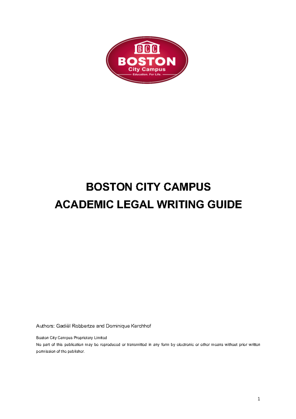 Academic Legal Writing Guide v3 24022023-2 - BOSTON CITY CAMPUS ...