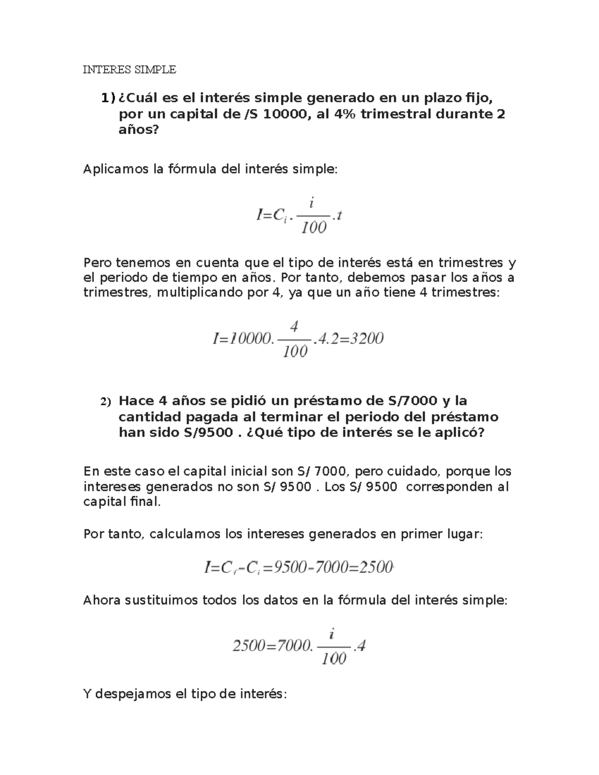Interes simple y compuesto - INTERES SIMPLE ¿Cuál es el interés simple ...