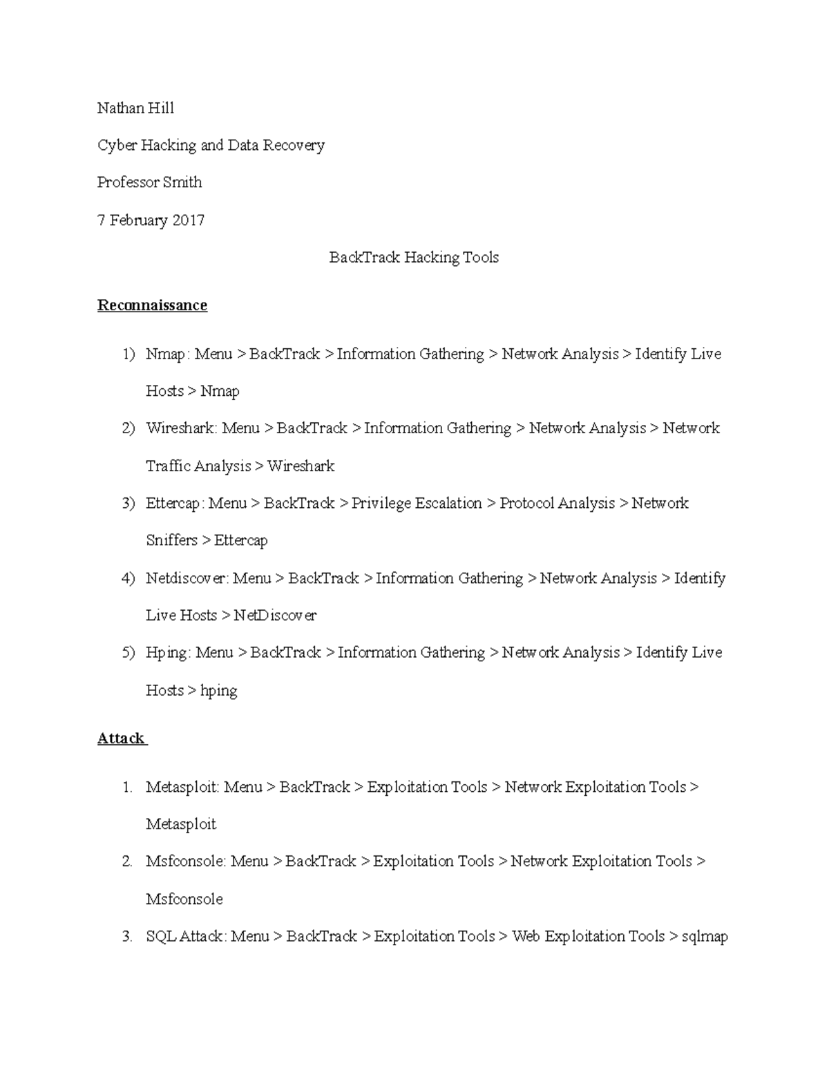 Back Tracking Tracking - Nathan Hill Cyber Hacking and Data Recovery ...