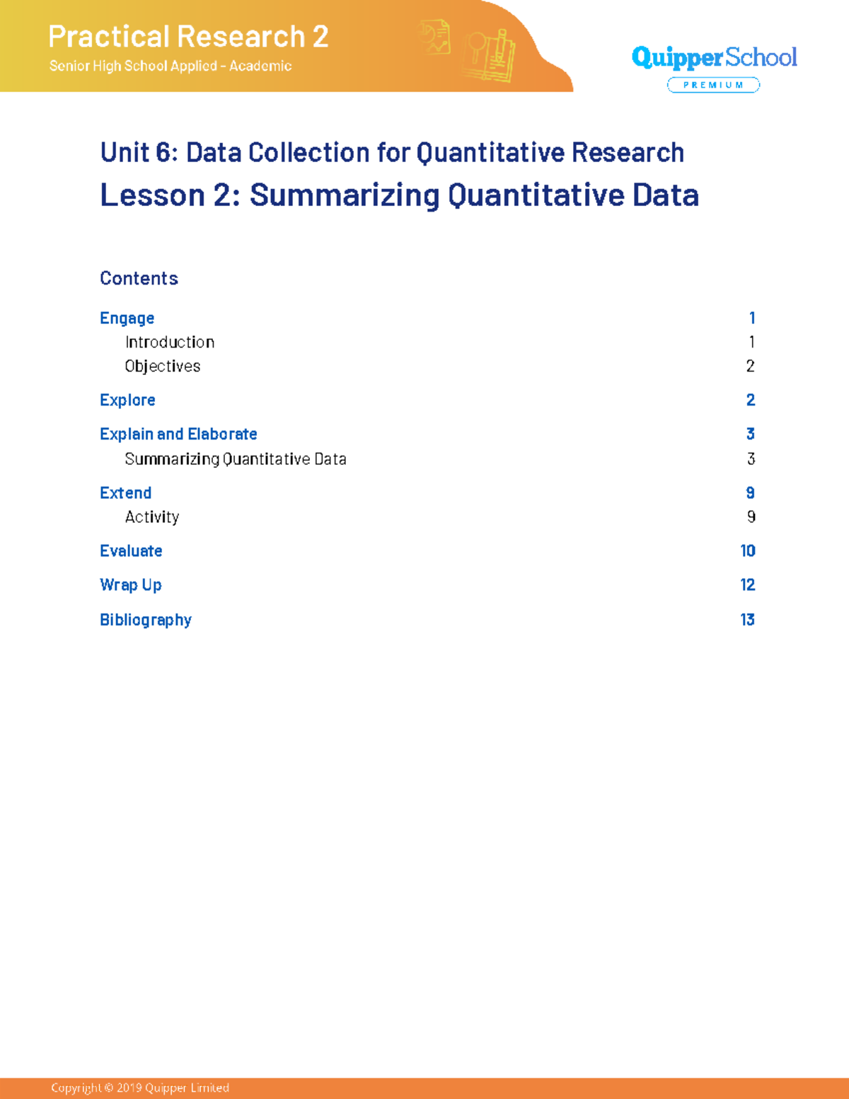UNIT 6 Lesson 2 Summarizing Quantitative Data - Unit 6: Data Collection ...