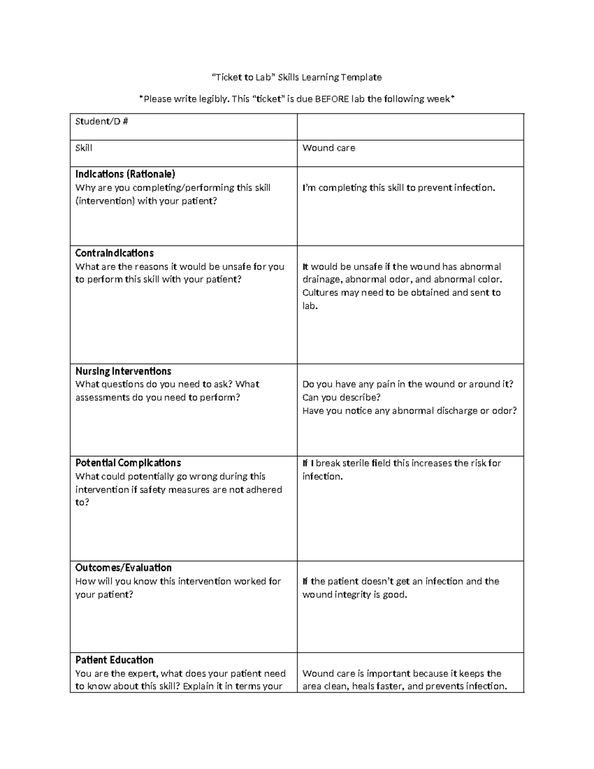 Ticket to Lab week 3 updated - “Ticket to Lab” Skills Learning Template ...
