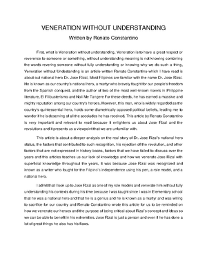 Pagsusuring Pampanitikan - PAMAGAT: “IMPENG NEGRO” I. May Akda Rogelio ...