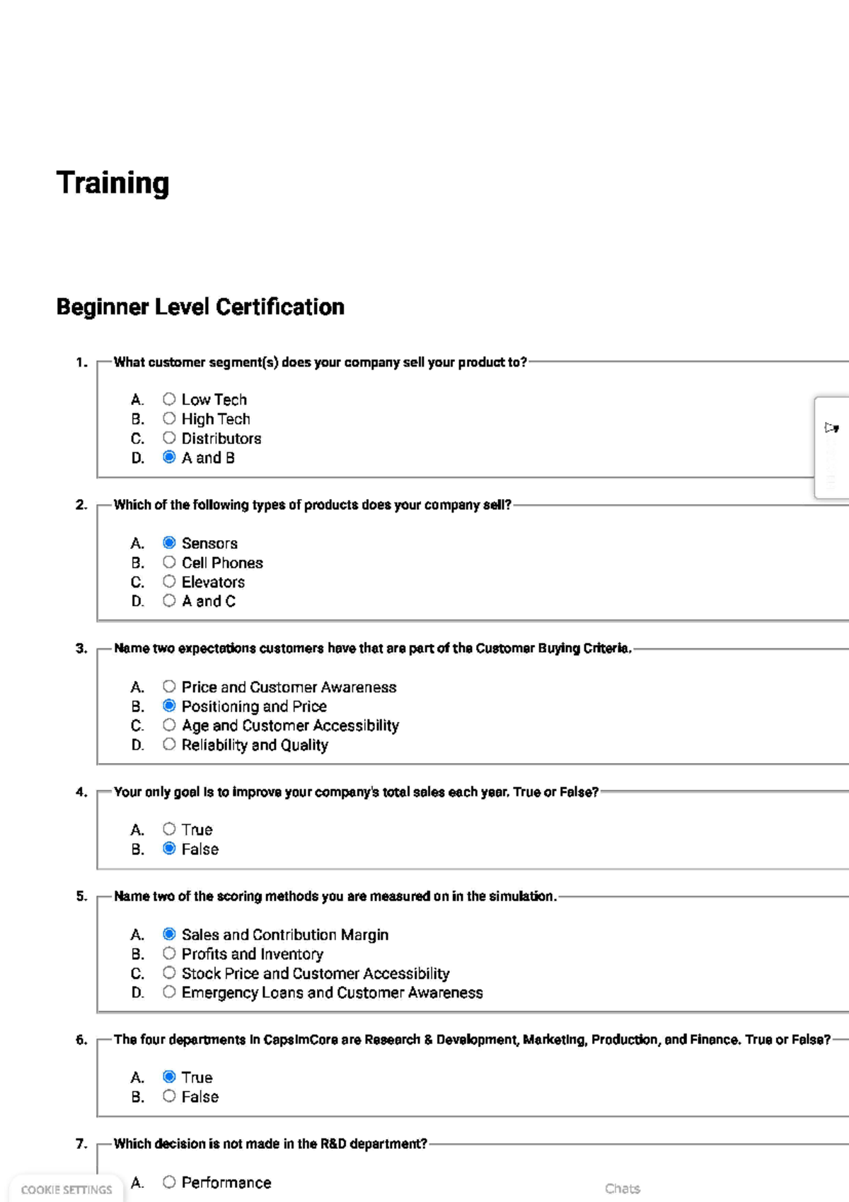 Capsim Beginner Training - Business - Studocu