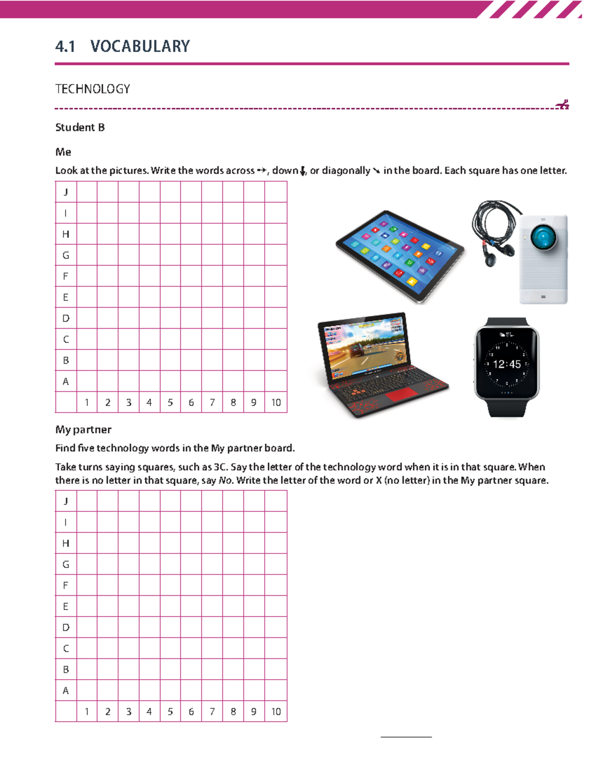 BUS 2.0 Level 1 Lesson Plan 4 Handout 2 - TECHNOLOGY Student B Me Look ...