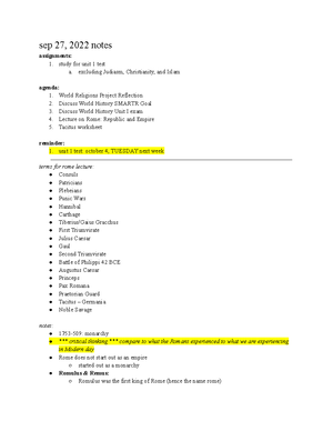 Ancient egypt lecture aug 30, 2022 notes - aug 30, 2022 notes ...