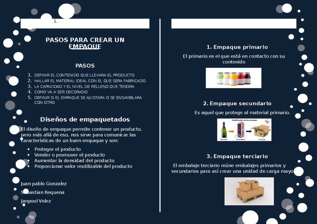 Momento 7 - kilog - 1. PASOS PARA CREAR UN EMPAQUE 1 primario El ...