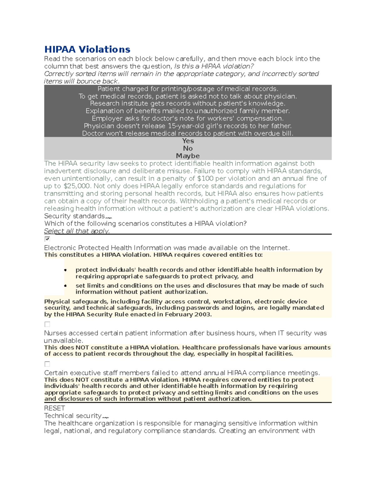 Hipaa Violations - engagement activities - HIPAA Violations Read the ...