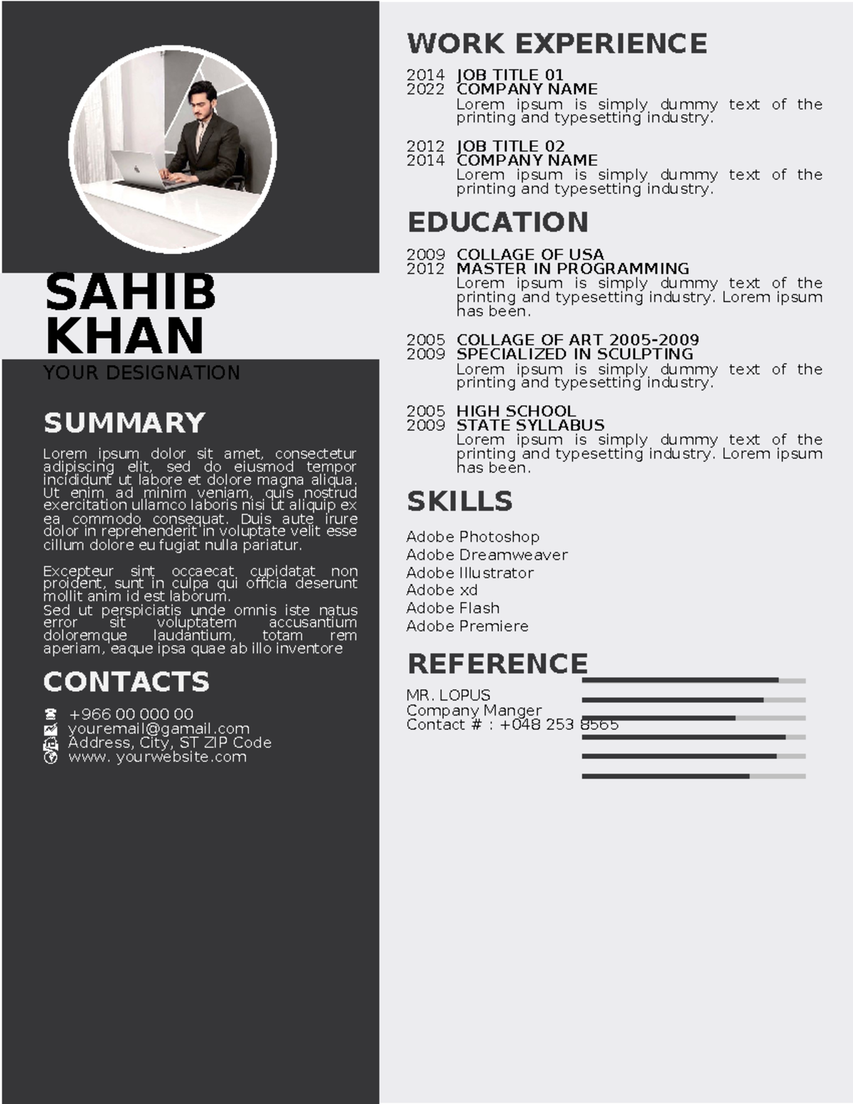 Jamia Saeedia DarUl Quran CV Template Free Download - WORK EXPERIENCE ...