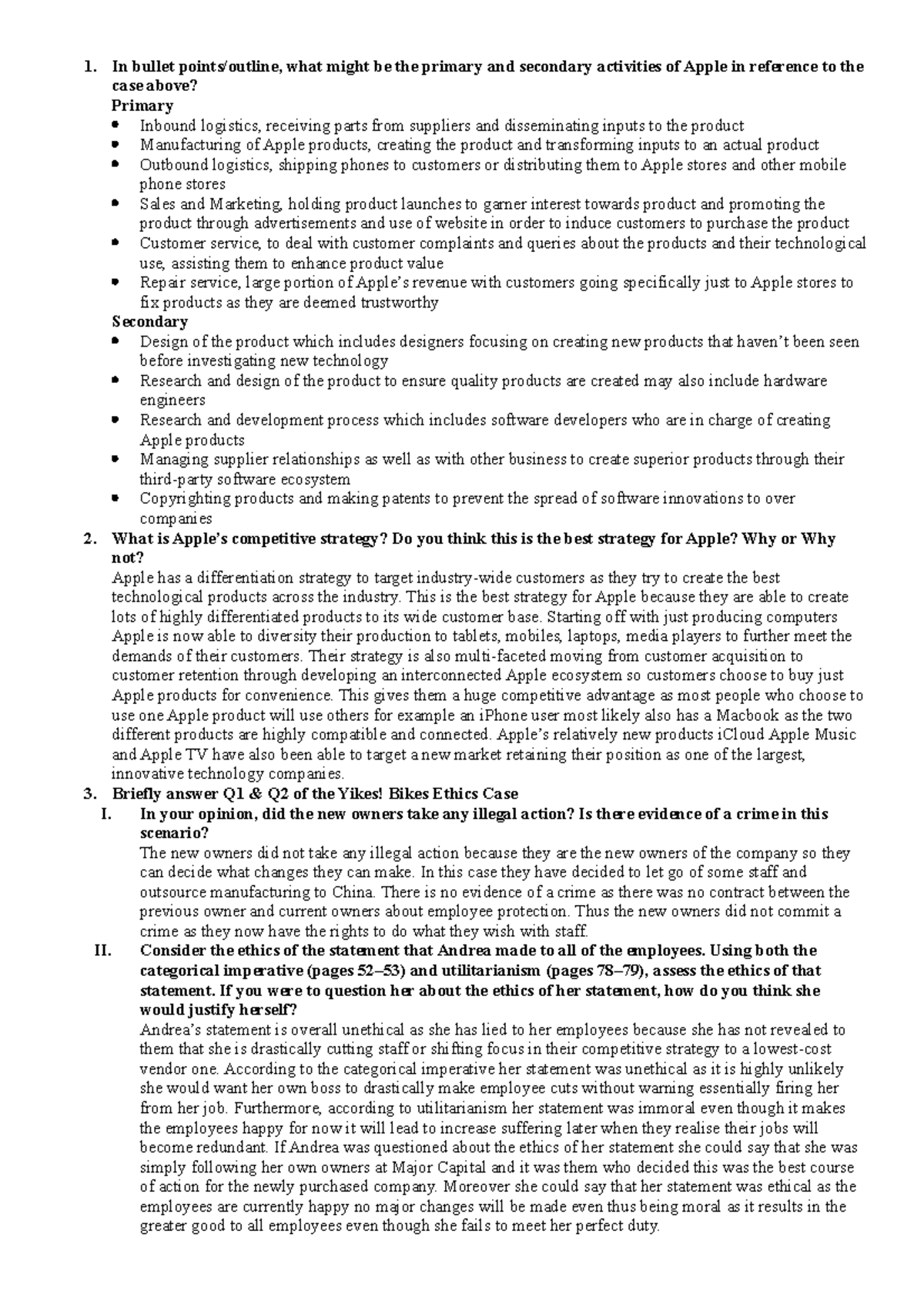 INFS Hw Week 2 INFS1602 Week 2 Tutorial Homework In Bullet Points