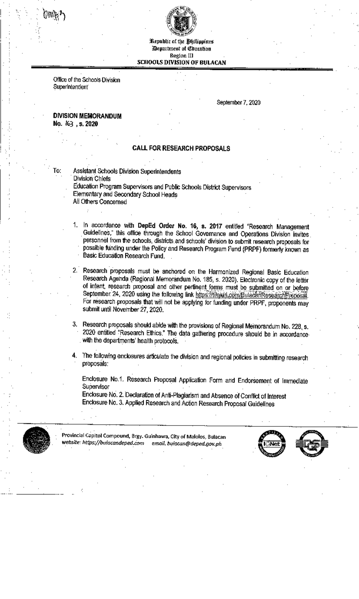 Guidelines in research proposal Guidelines in research proposal ...