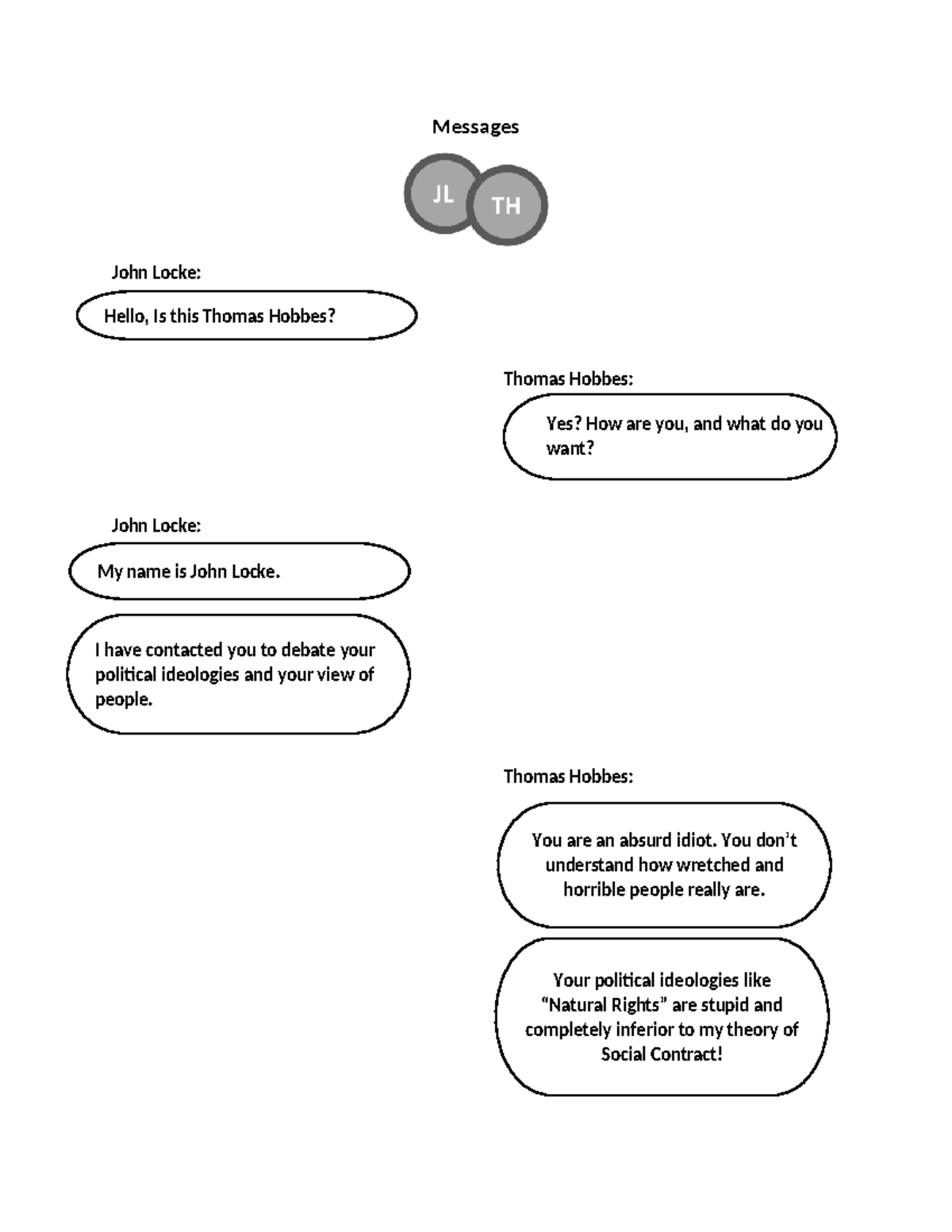 Text Messages - John Locke and Thomas Hobbes - Messages John Locke ...