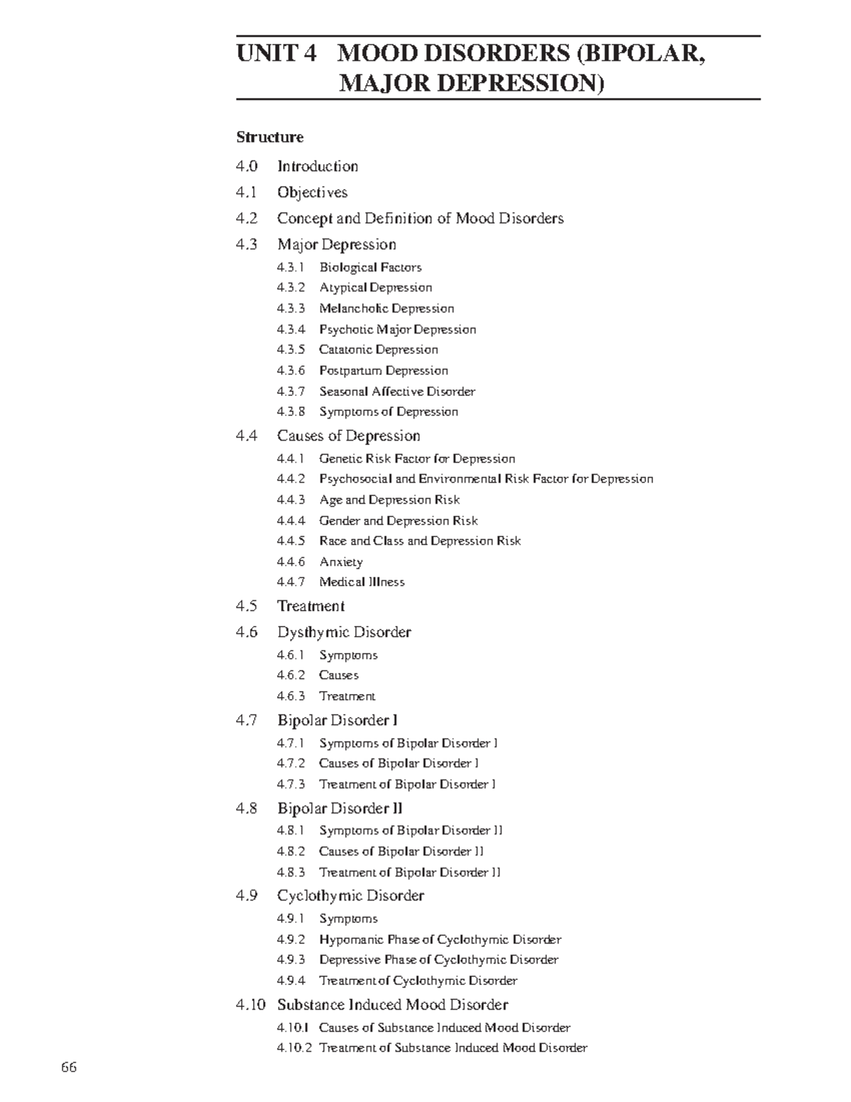 Mood disorders - Severe Mental Disorders UNIT 4 MOOD DISORDERS (BIPOLAR ...