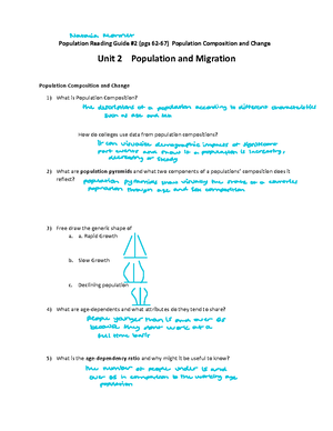Geog Urbanization and Human Welfare Notes - Unit 9: Development and ...